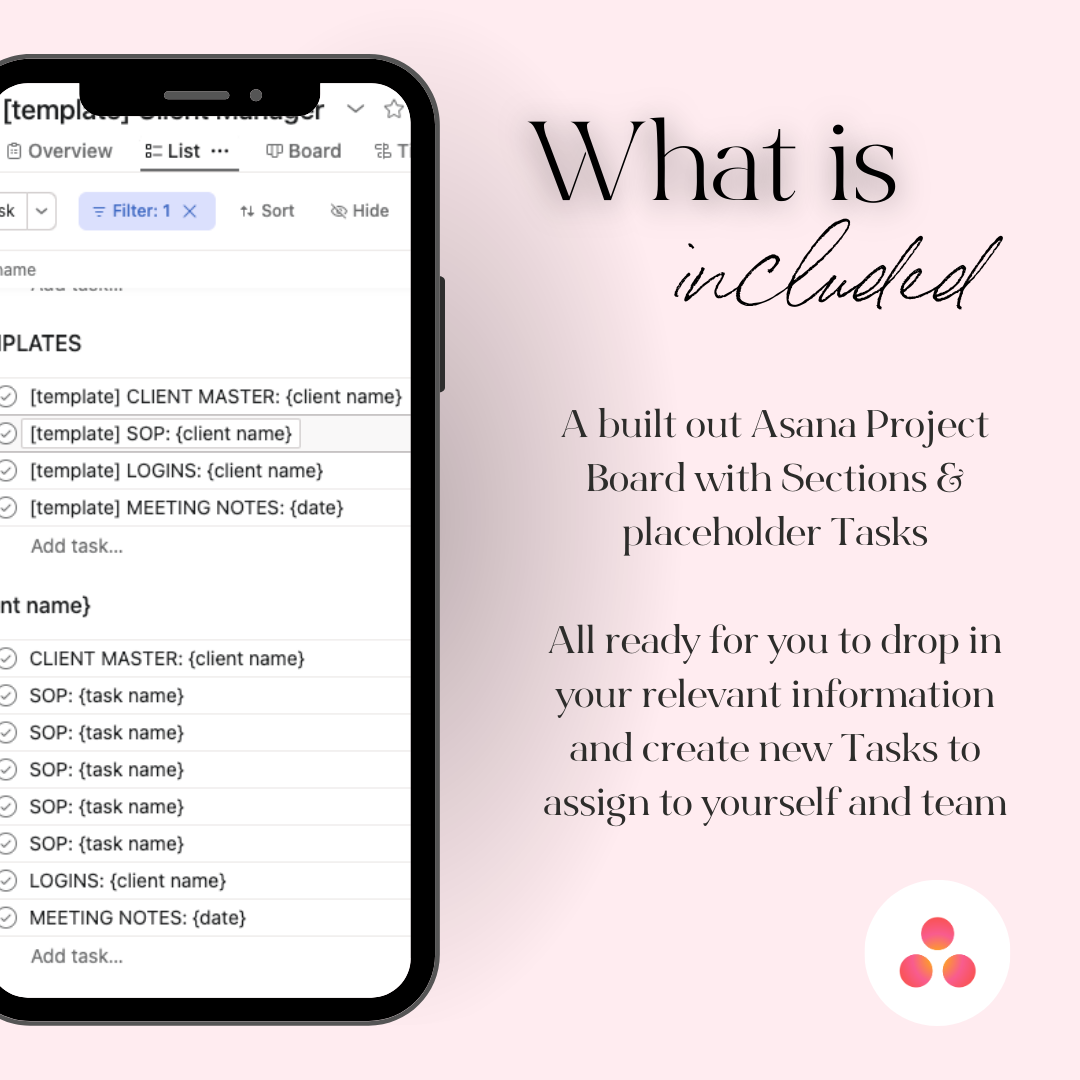 Client Manager Asana Project Template For Small Business System ...