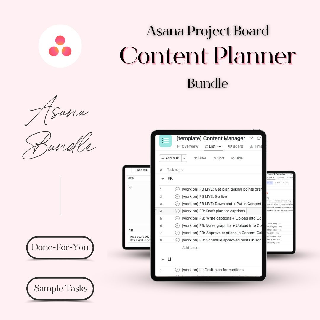 Asana — Productivity Shop — Miss Samantha Elizabeth