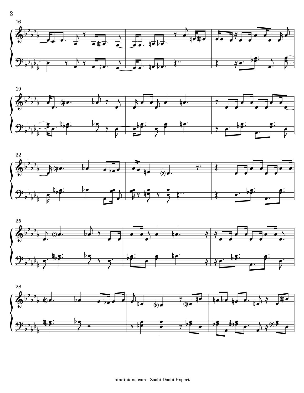 3 Idiots - Zoobi Doobi — Hindi Piano