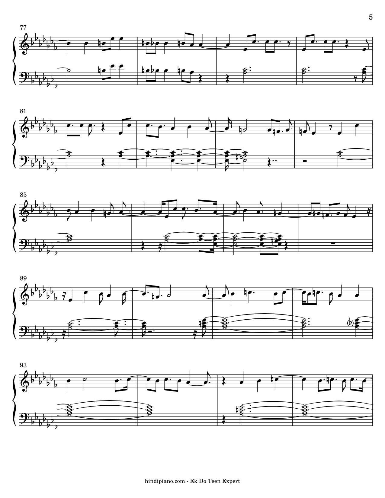 Tezaab - Ek Do Teen — Hindi Piano