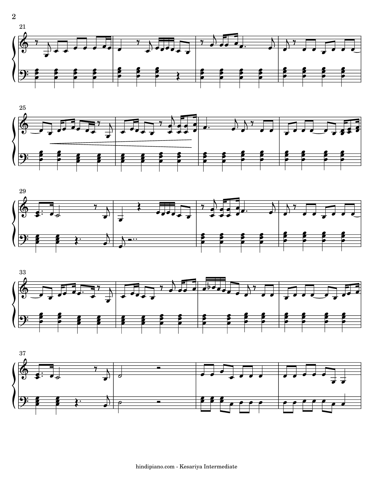 Kesariya - Brahmastra — Hindi Piano