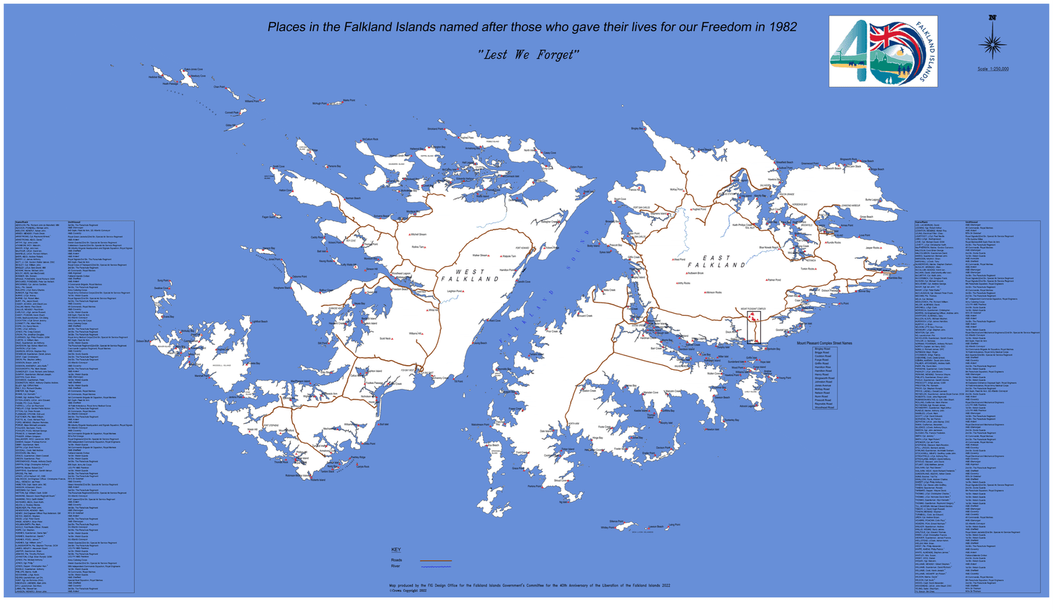Falkland Island landmarks named after 238 fallen in 1982 — HMS Ardent ...