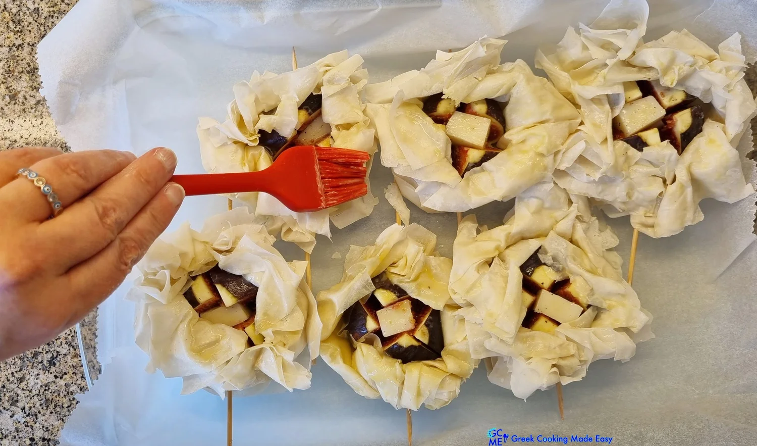 Baked Phyllo Parcels with Figs and Cheese — Greek Cooking Made Easy