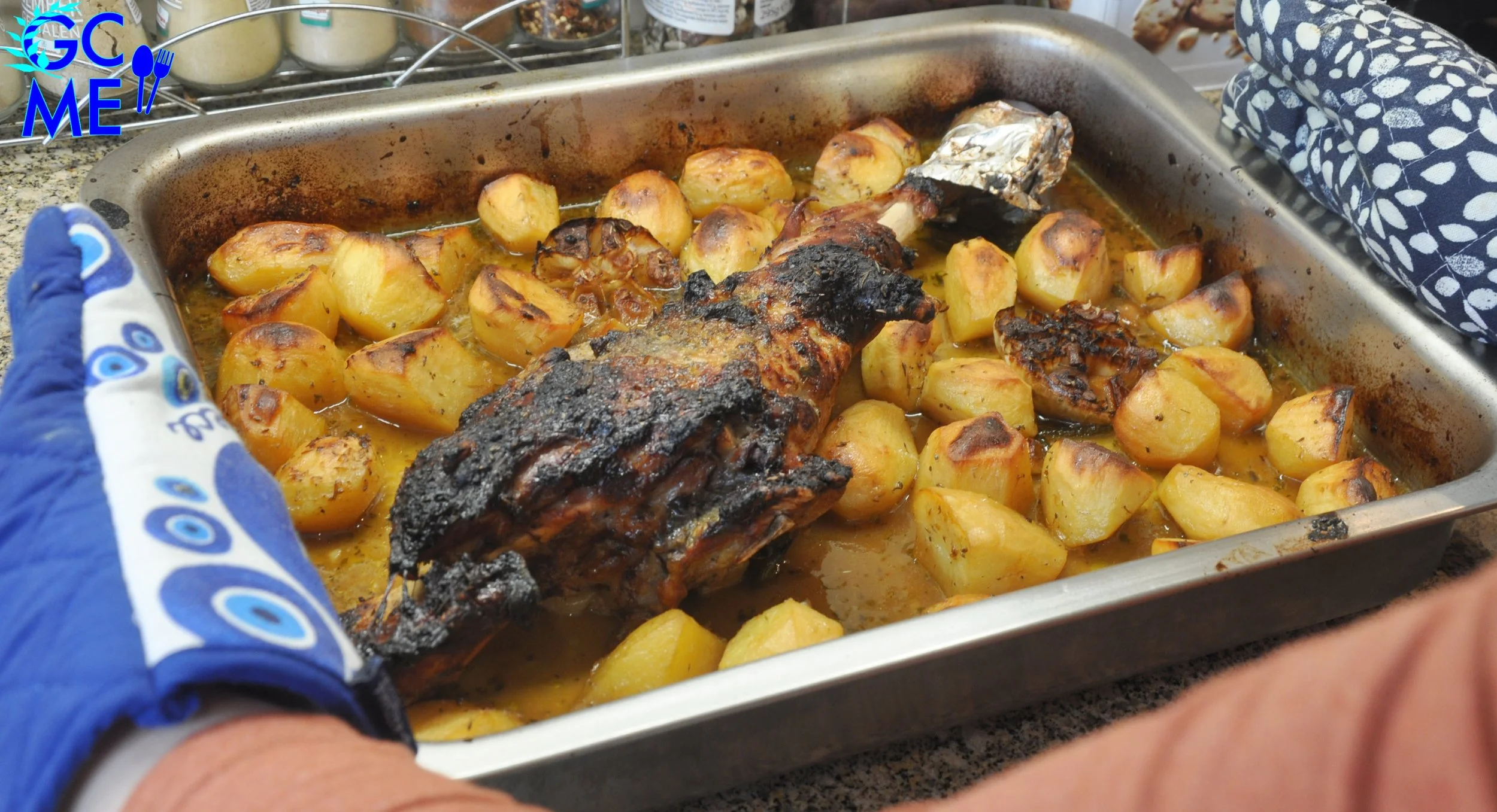 Roasted Goat's Leg with Potatoes in a Molasses and Sage Marinade ...