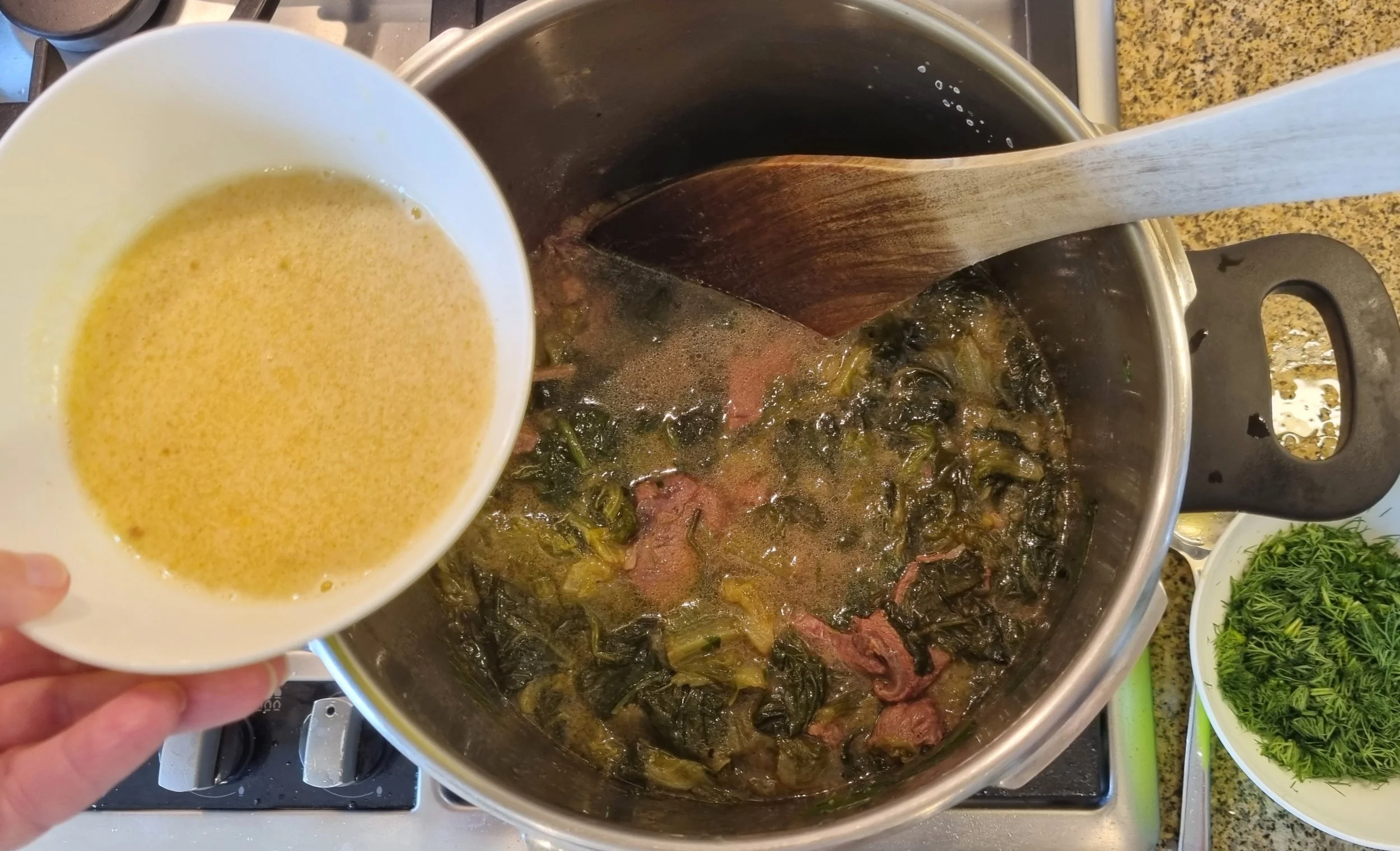 Beef Fricassee with Egg Lemon (avgolemono) sauce in pressure Cooker ...
