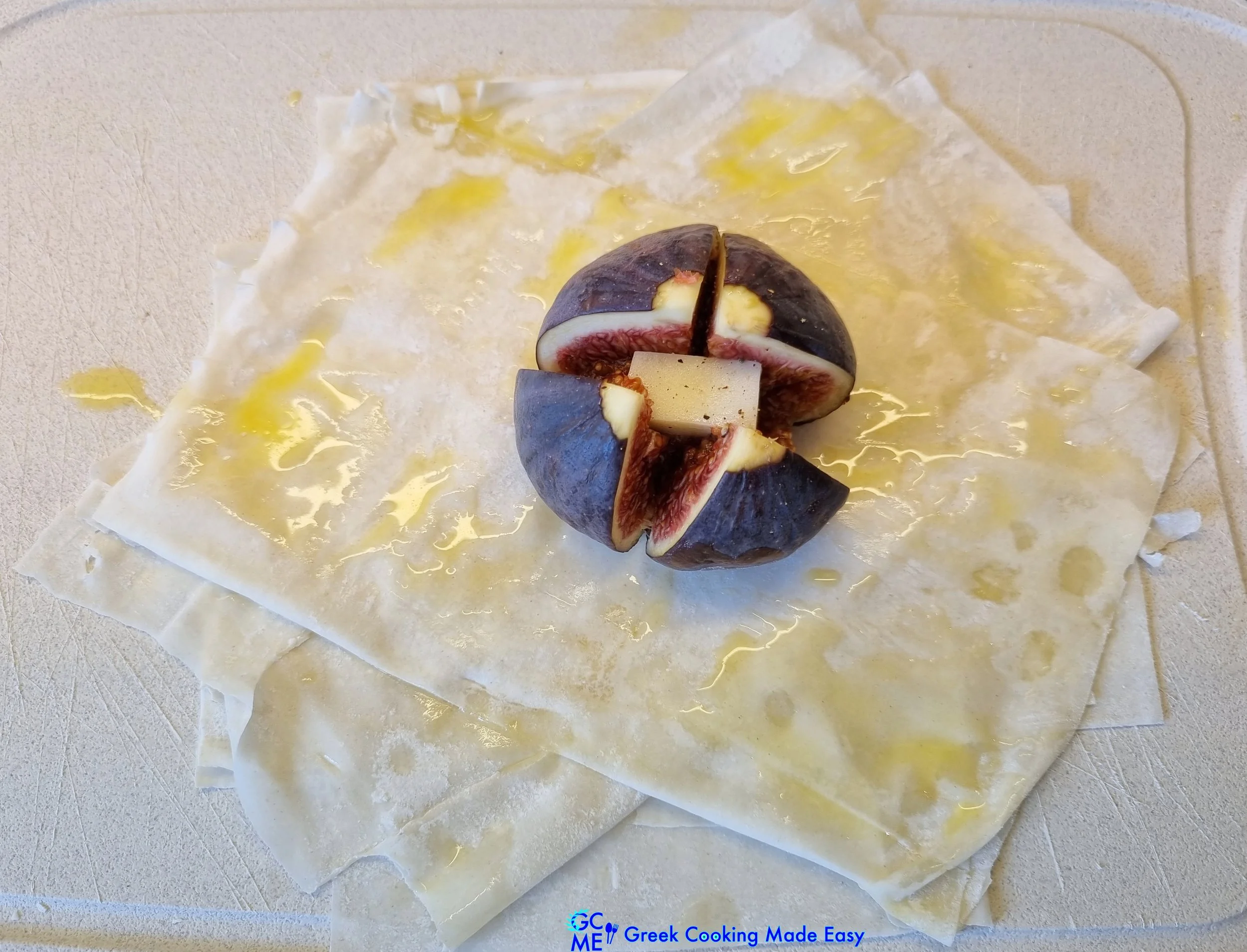 Baked Phyllo Parcels with Figs and Cheese — Greek Cooking Made Easy