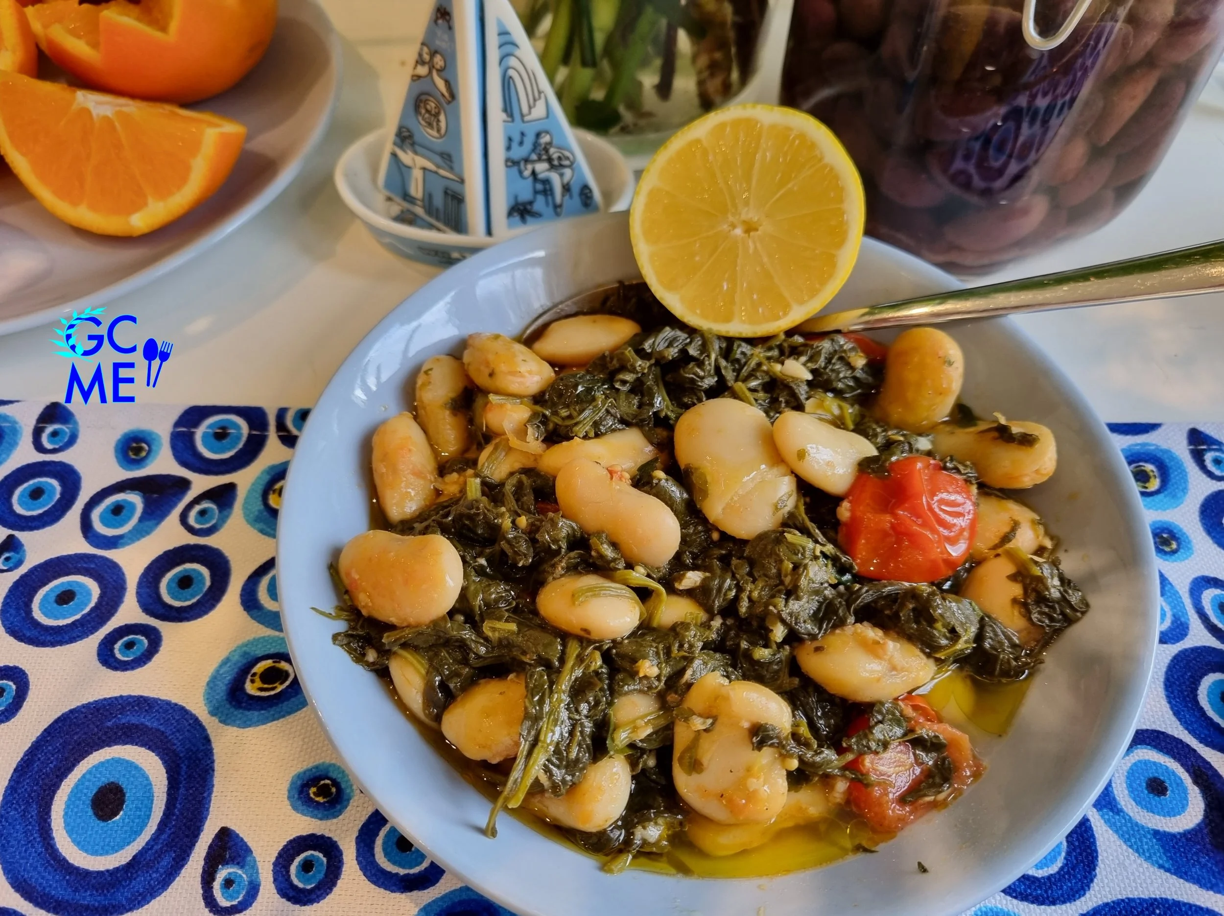 Giant Beans (aka Gigantes) Stew with Spinach in Garlic Sauce — Greek ...