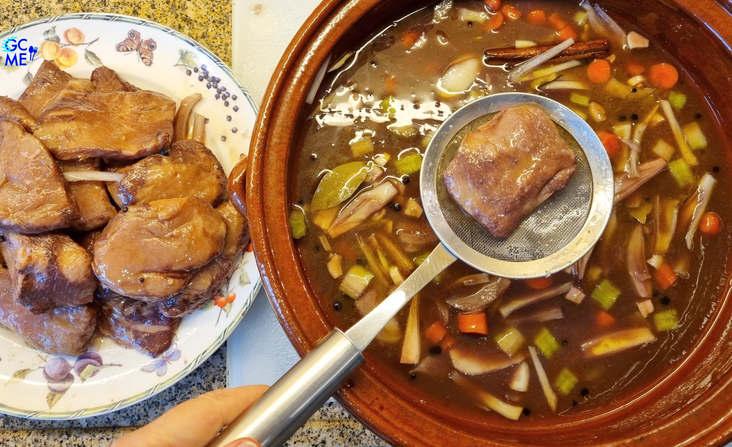 Wild Boar in Clay pot with Apricots and Cheese — Greek Cooking Made Easy