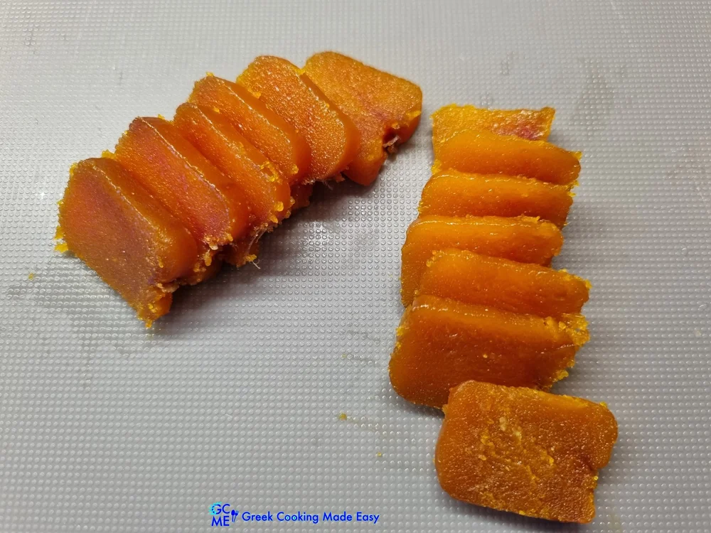 Bottarga (botargo, fish roe or avgotaraho) Canapés — Greek Cooking Made ...