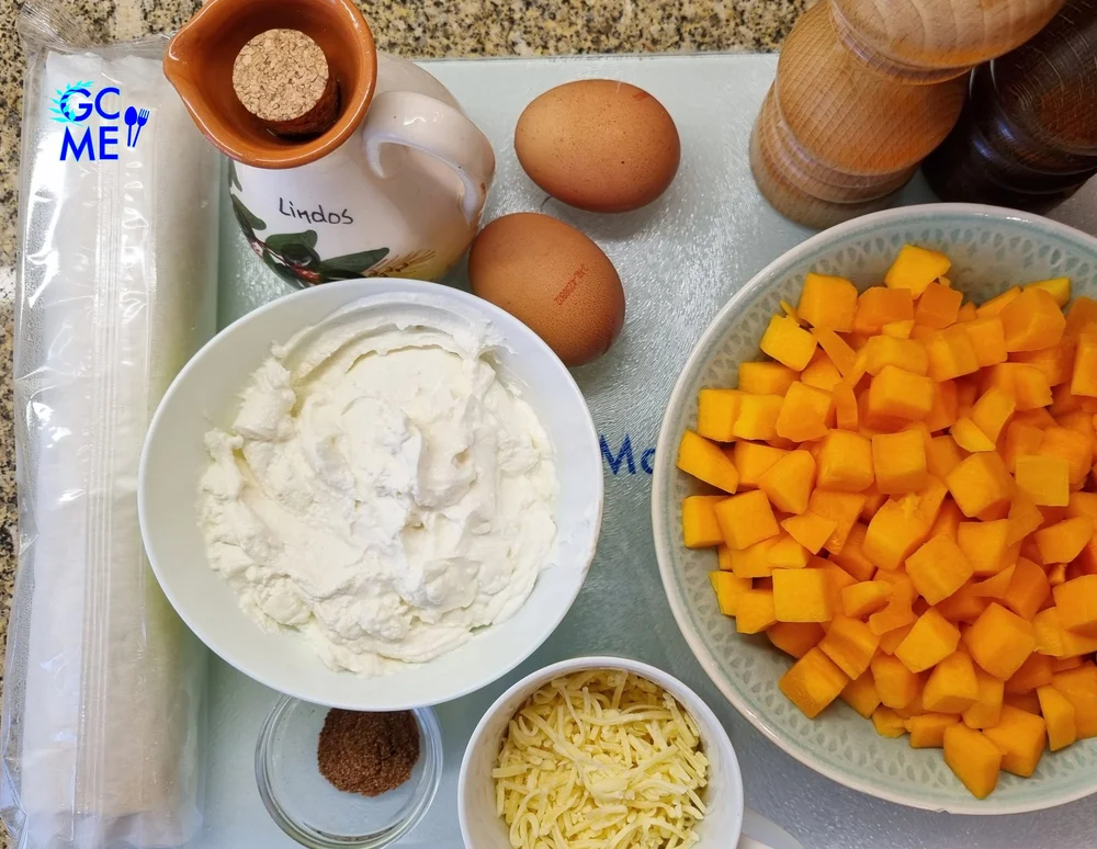 Savoury Tart with Pumpkin and Katiki cheese — Greek Cooking Made Easy