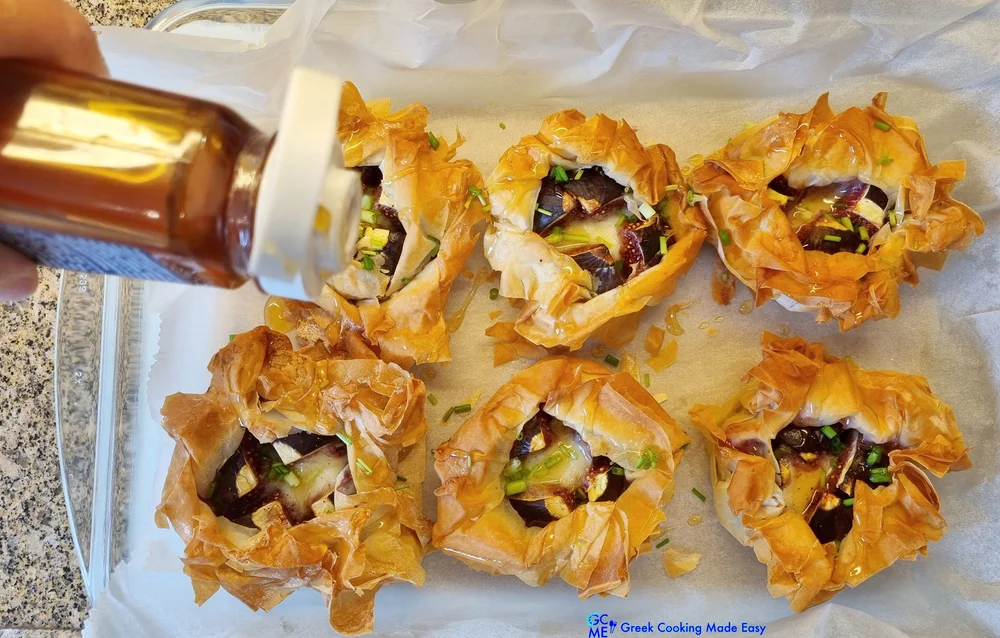 Baked Phyllo Parcels with Figs and Cheese — Greek Cooking Made Easy