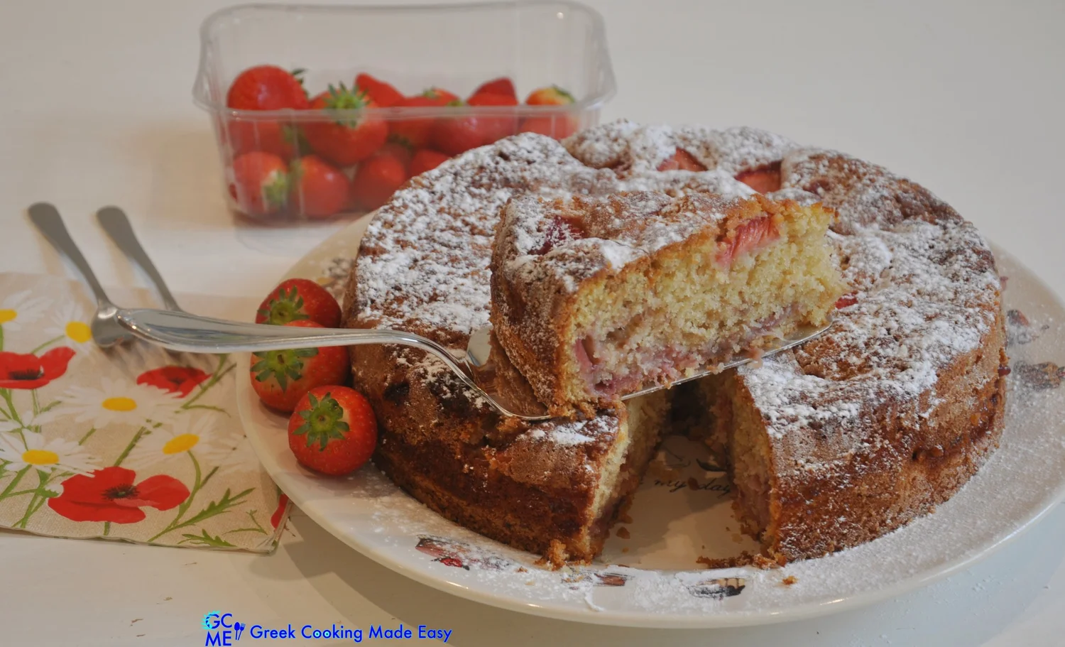 Strawberry Cake for Spring — Greek Cooking Made Easy