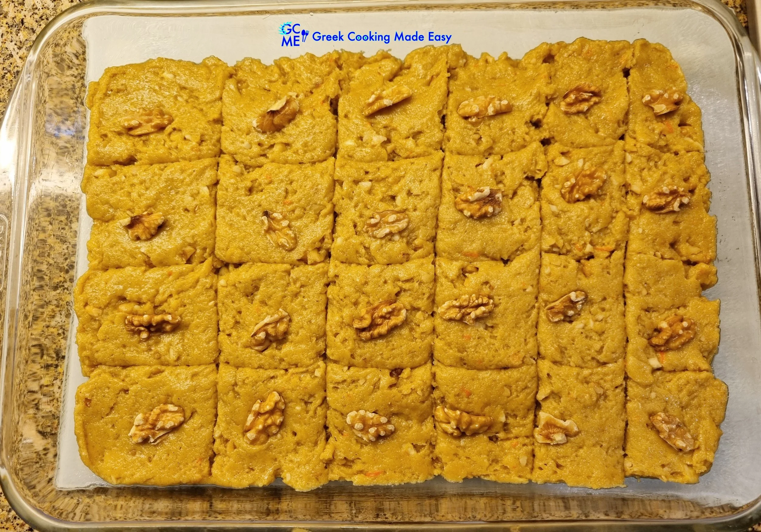 Greek Christmas Haslamas i.e. Melomakarono in a pan — Greek Cooking ...