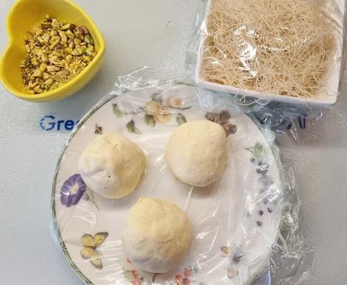 Greek Kaimaki Ice cream wrapped in Kataifi Pastry — Greek Cooking Made Easy