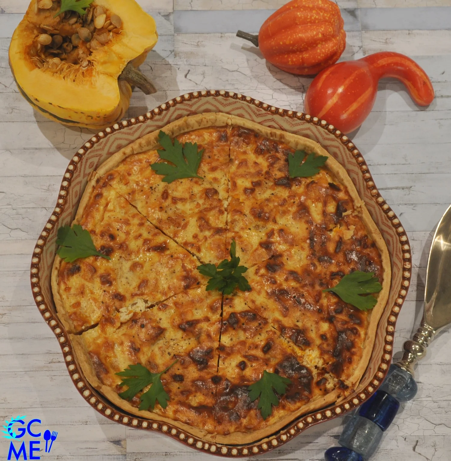 Savoury Tart with Pumpkin and Katiki cheese — Greek Cooking Made Easy