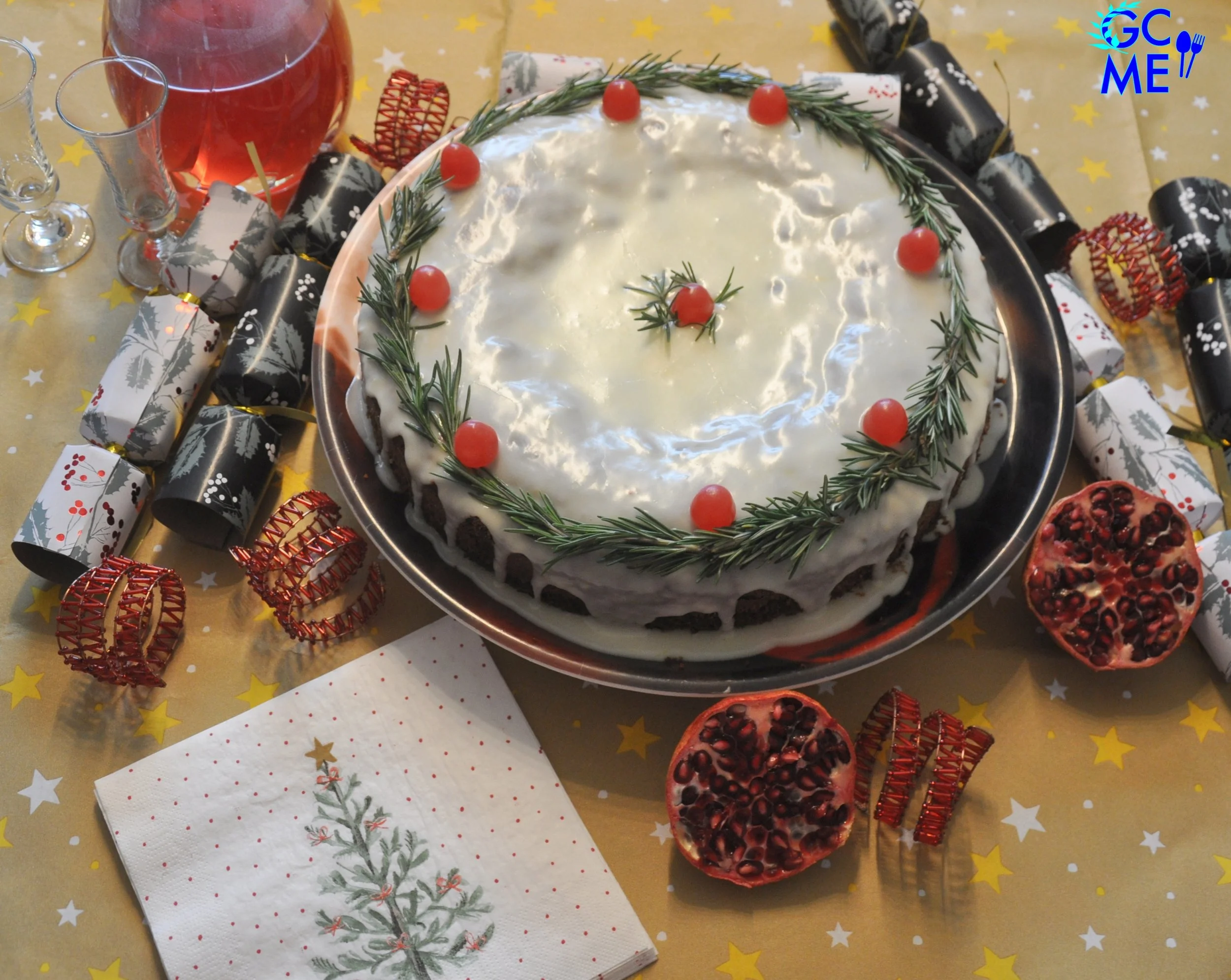 Greek Vassilopita (New Year) or Christmas Cake with dried Fruits and ...