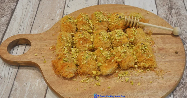 Greek Savory Kadaifi or Kataifi Rolls with Cheese and Honey — Greek ...
