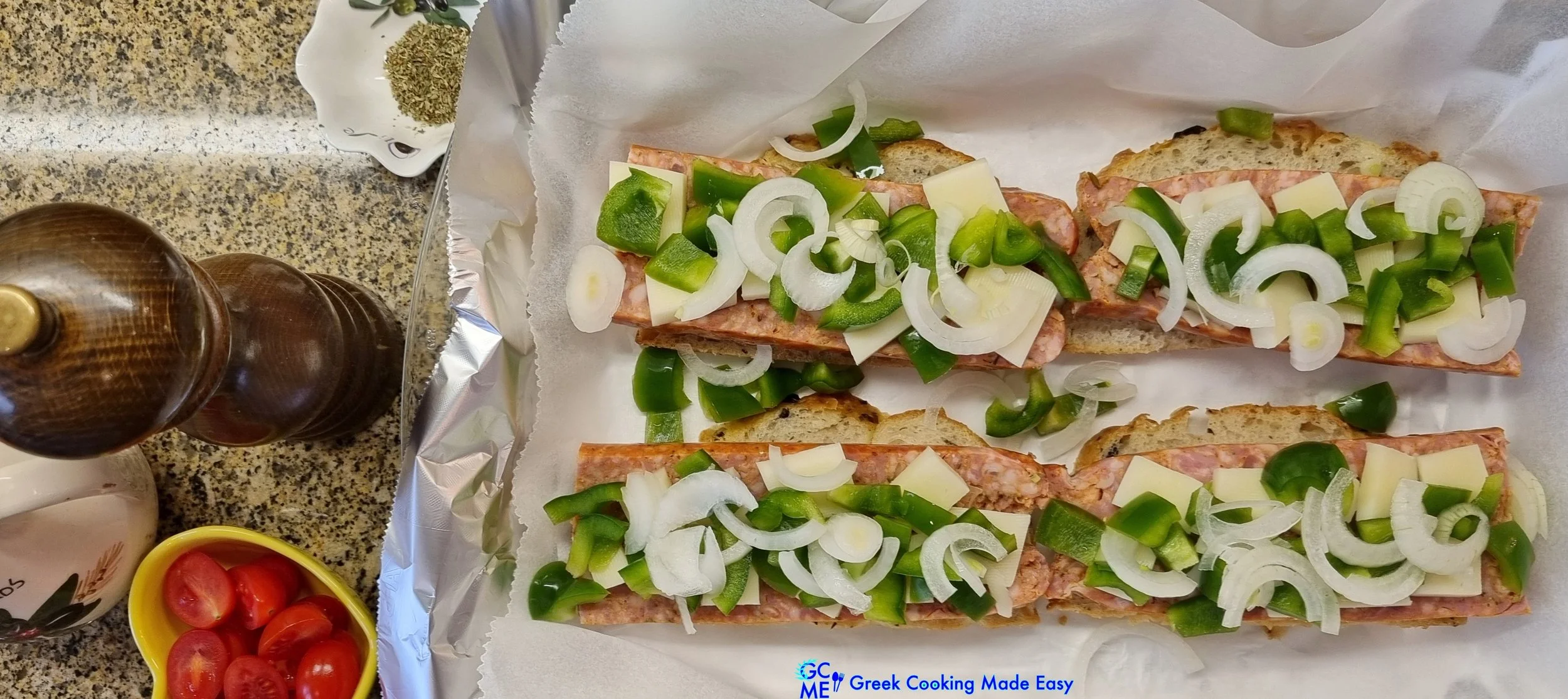Butterflied Sausages Bouyiourdi baked in Parchment paper — Greek ...