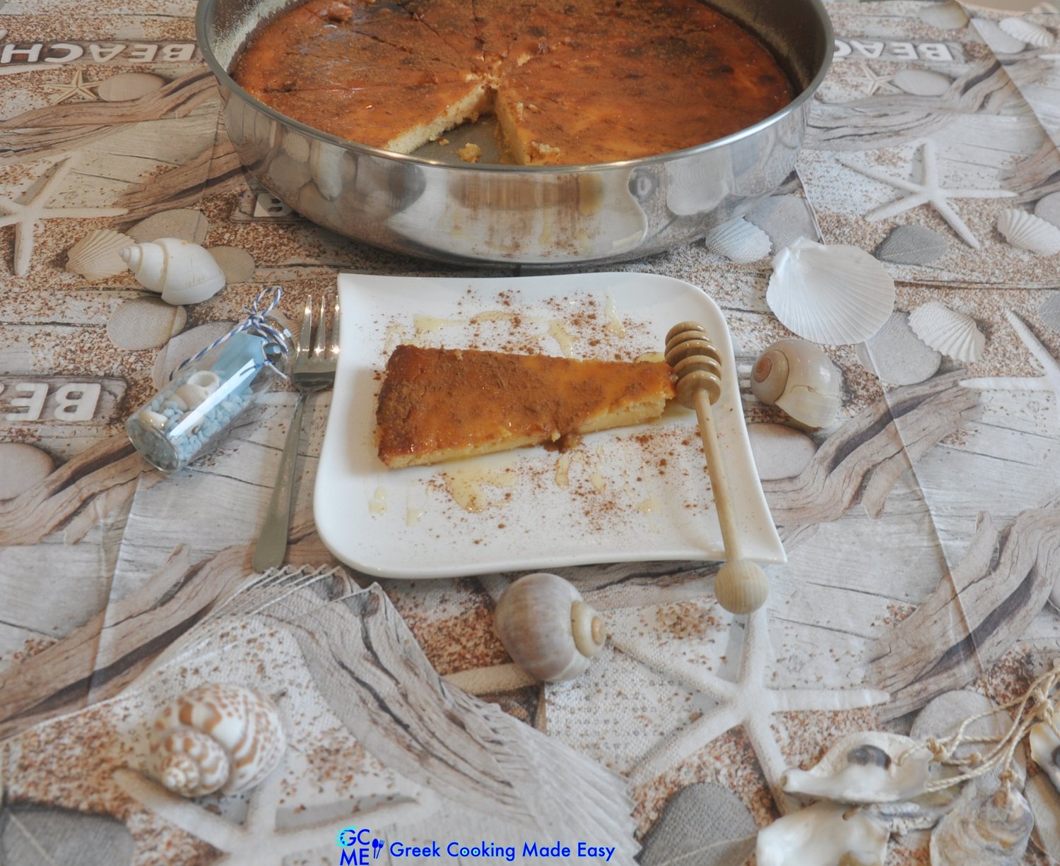 Crustless Greek Honey Cheesecake aka Melopita from Sifnos Island ...