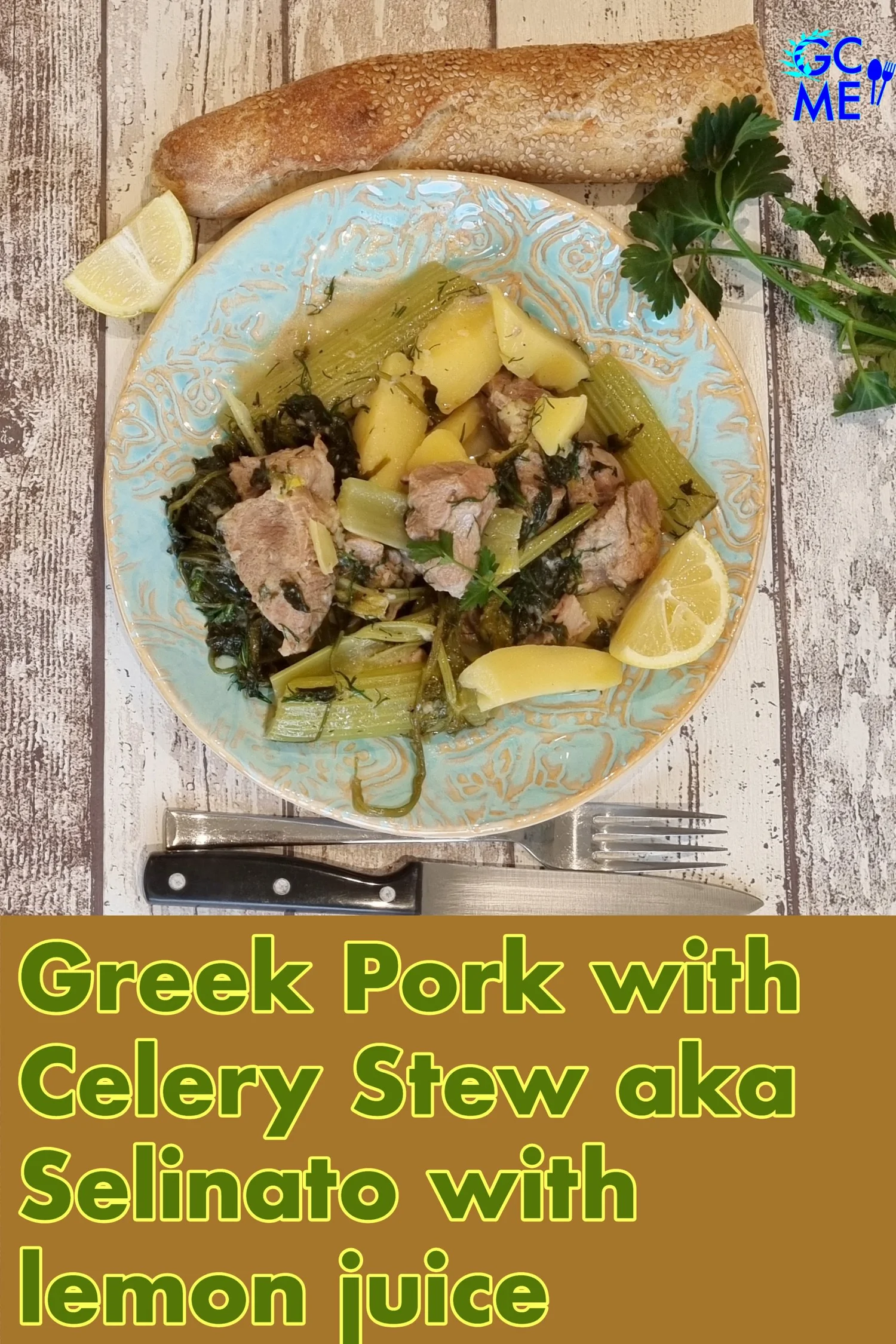 Greek Pork with Celery Stew aka Selinato with lemon juice — Greek ...