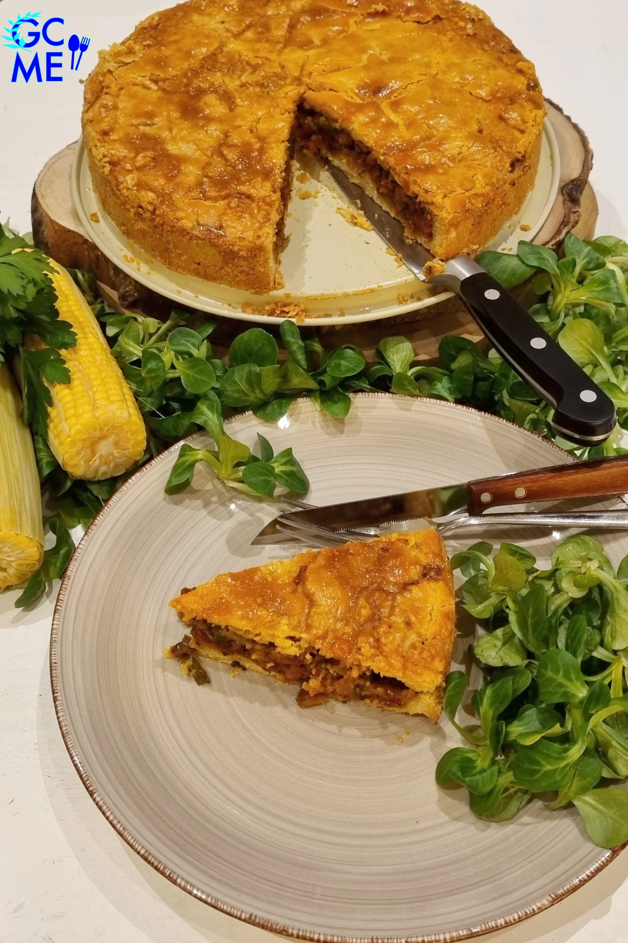 Greek Spetsofai Pie with homemade short crust Pastry — Greek Cooking ...