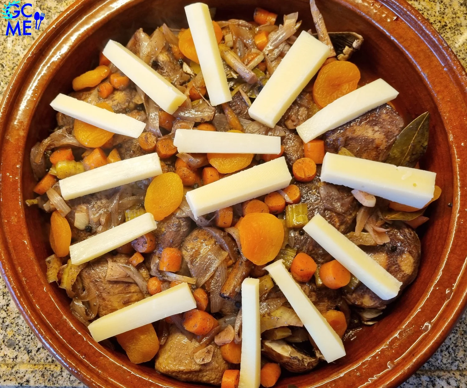 Wild Boar in Clay pot with Apricots and Cheese — Greek Cooking Made Easy