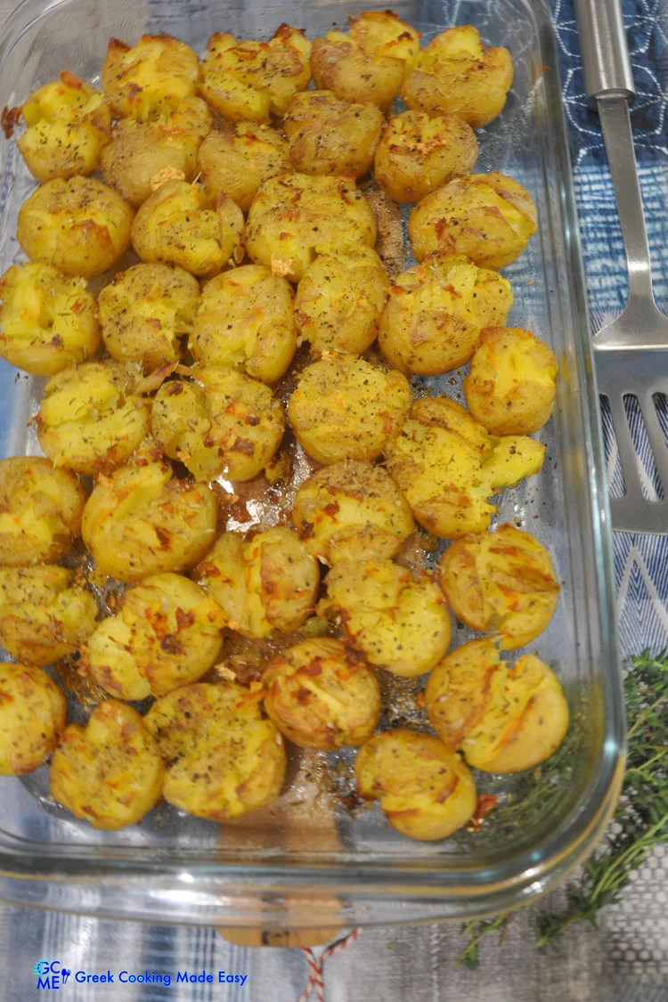 Greek and Cypriot Smashed Potatoes — Greek Cooking Made Easy