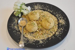 Greek Kaimaki Ice cream wrapped in Kataifi Pastry — Greek Cooking Made Easy