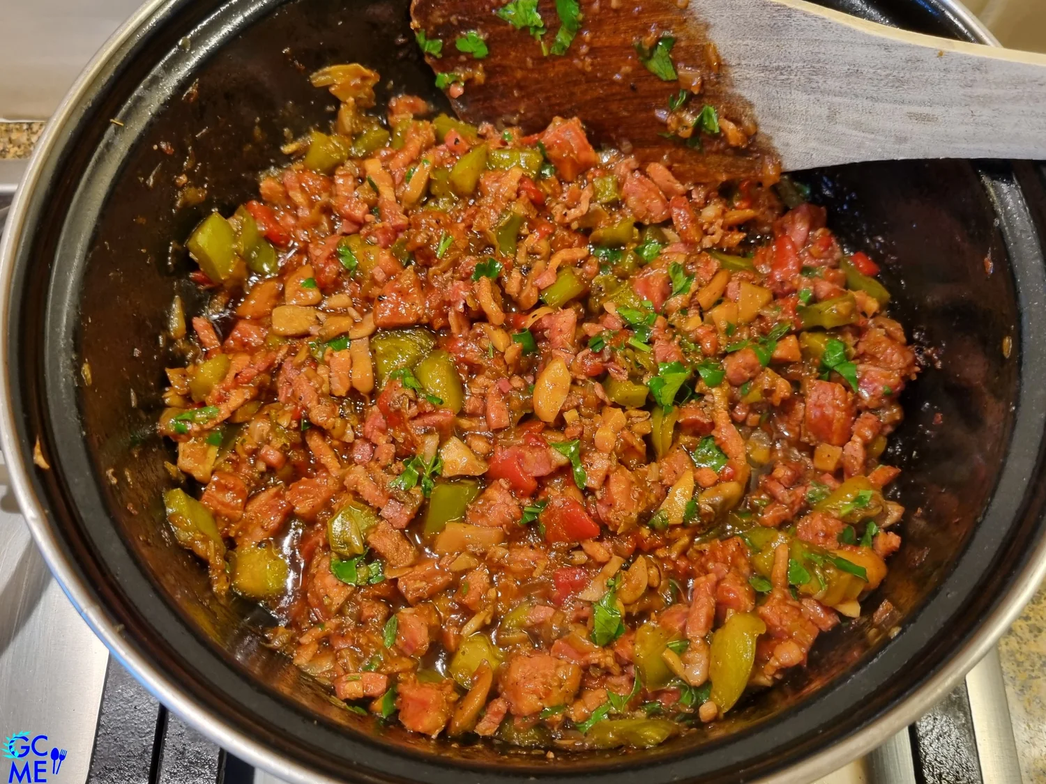 Greek Spetsofai Pie with homemade short crust Pastry — Greek Cooking ...