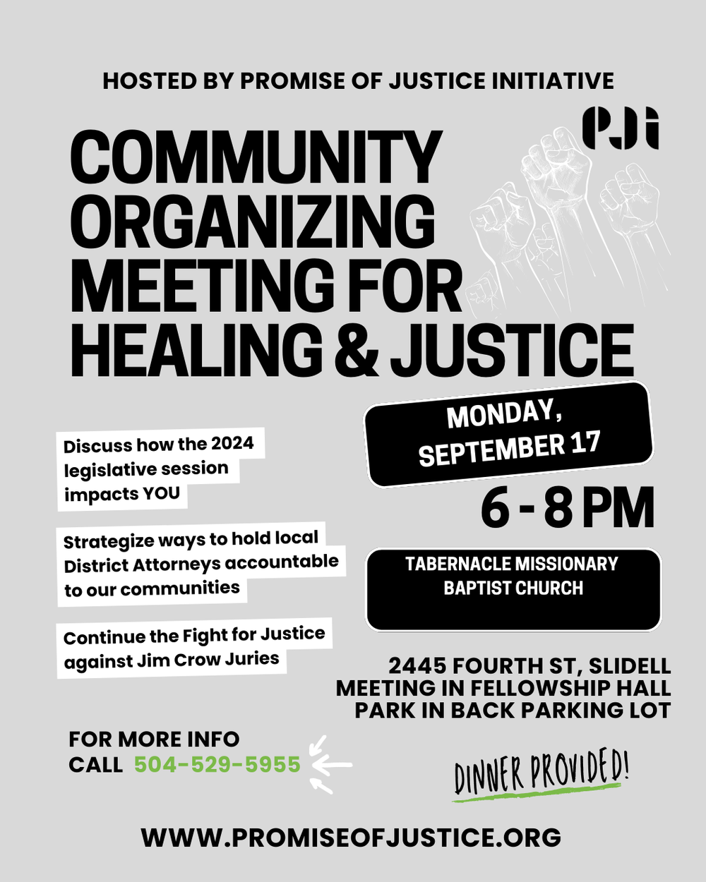 PJI Events Calendar — The Promise of Justice Initiative