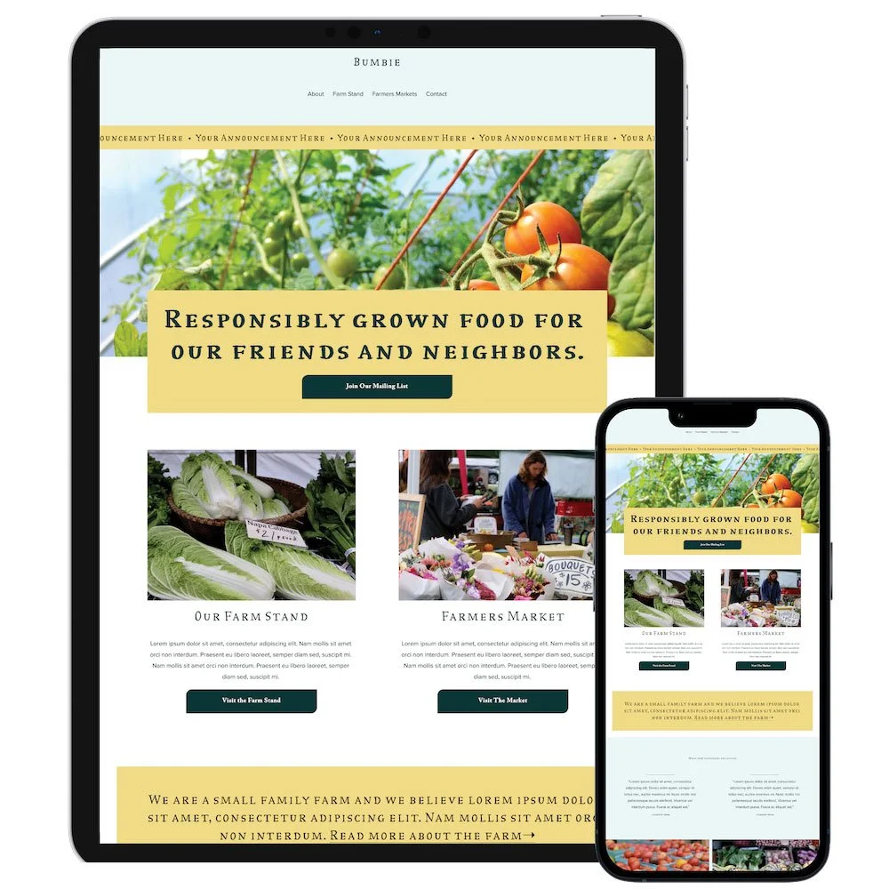 Small Farm Website Templates — Anna Fleishman Design