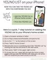 7-step Tutorial To Add the YES/NO LIST to iPhone — Lectin-free and ...