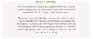 Lectin Free Wife - Lectin Free Recipes Yes/No List