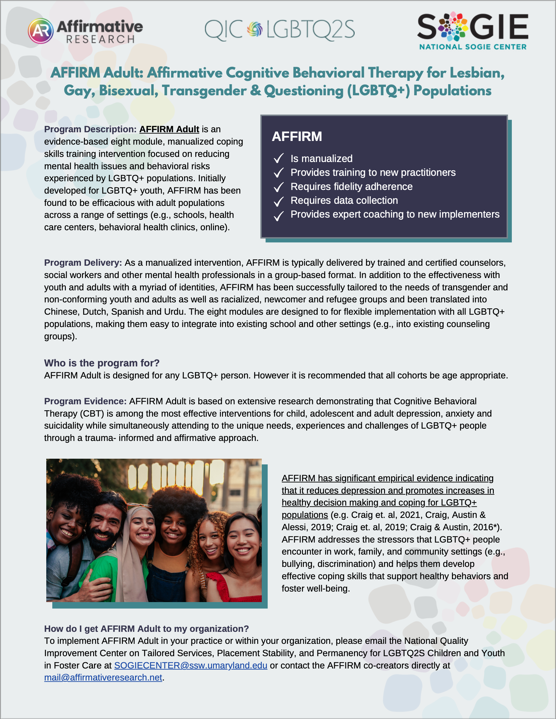 AFFIRM Adult Training — Affirmative Research