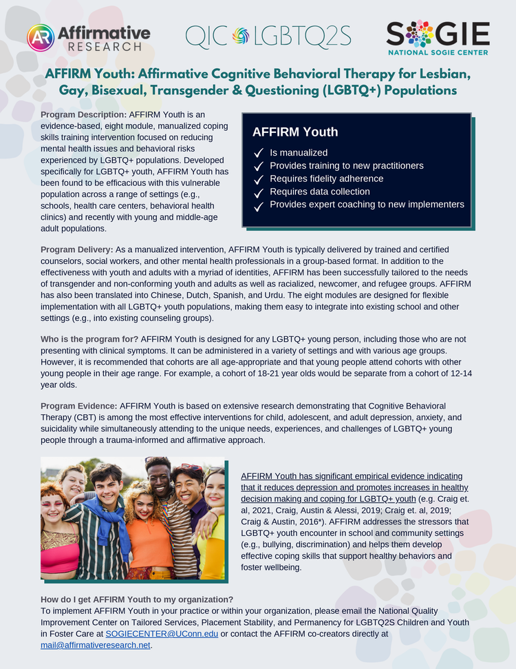 AFFIRM Youth Training — Affirmative Research