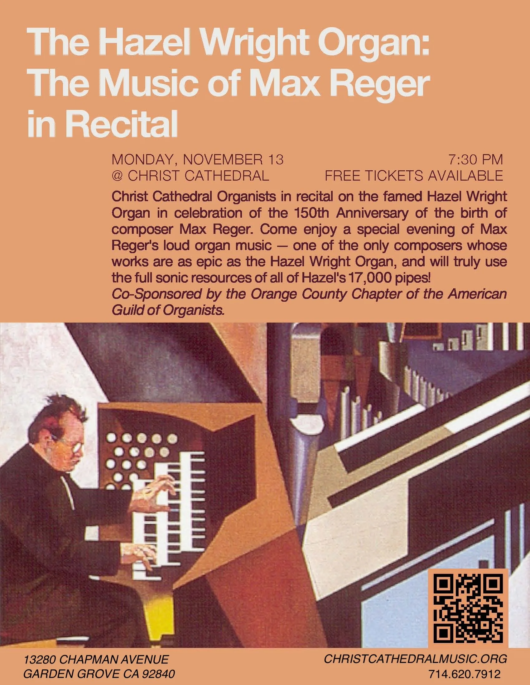 The Hazel Wright Organ: The Music of Max Reger in Recital — Christ ...
