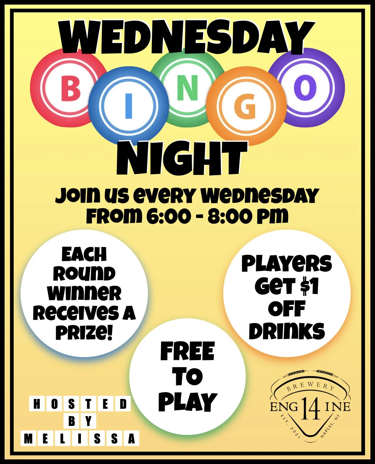 Hours and Events — Engine 14 Brewery