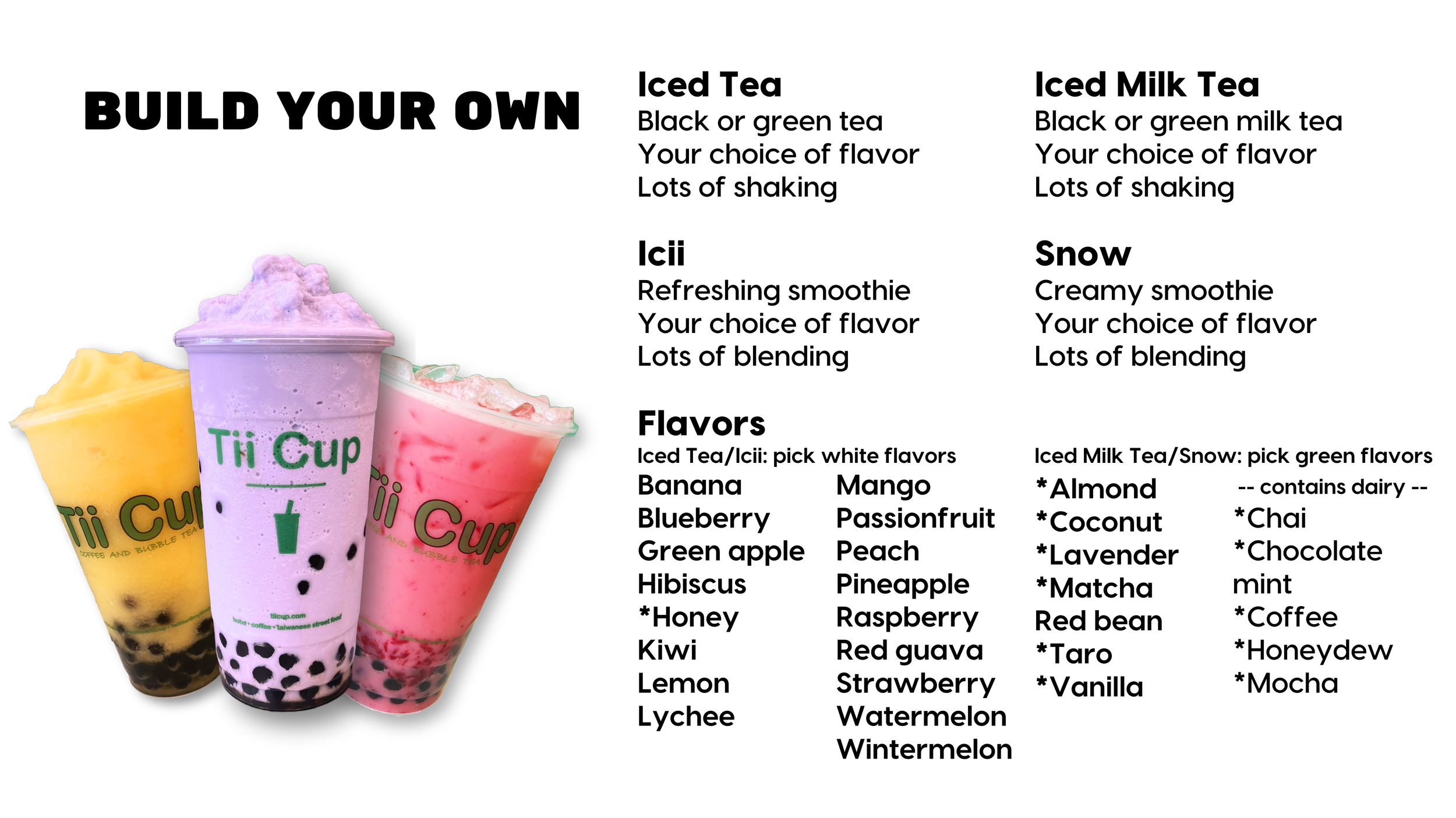 Menu — Tii Cup
