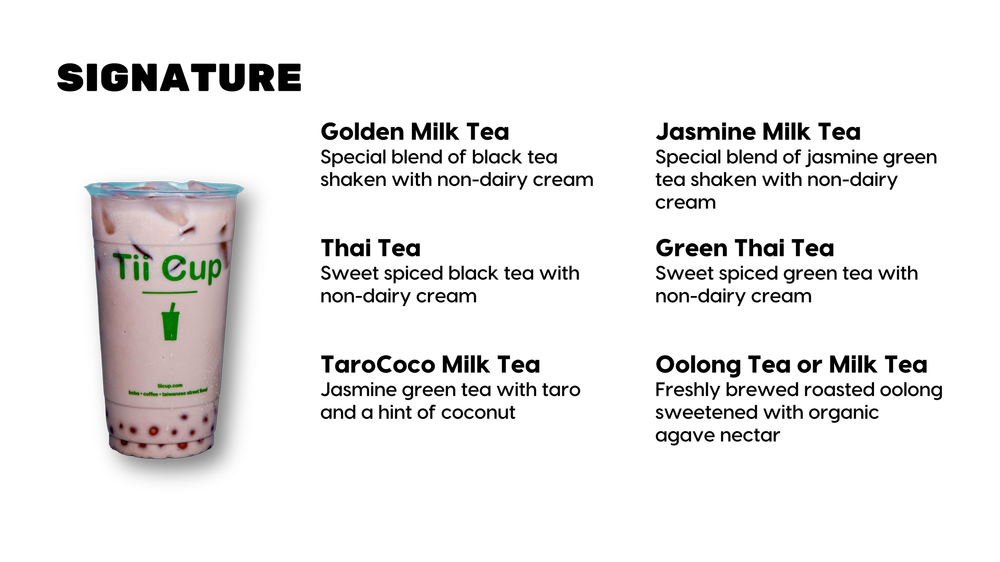 Menu — Tii Cup