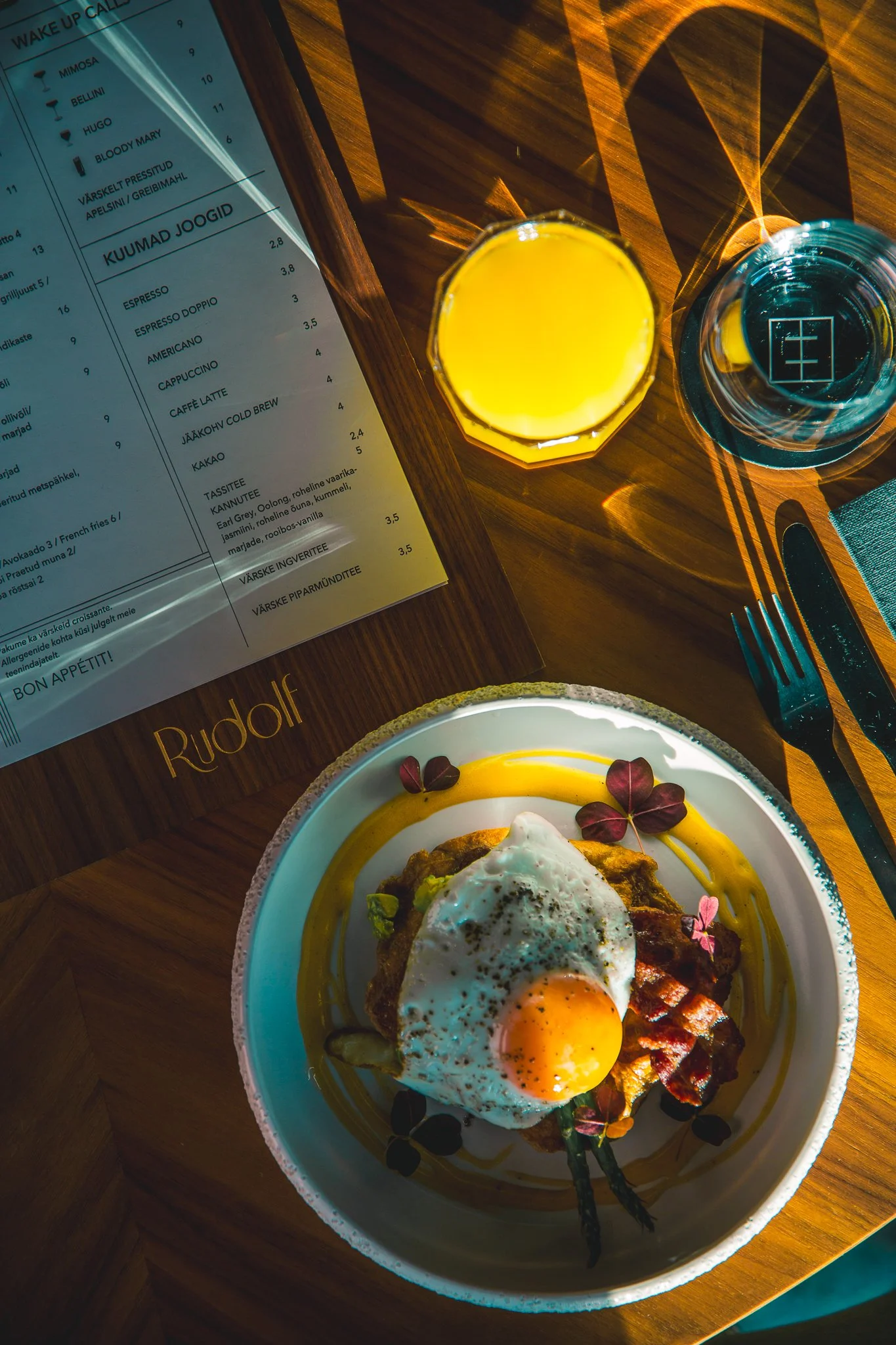 menüü — Rudolf restoran