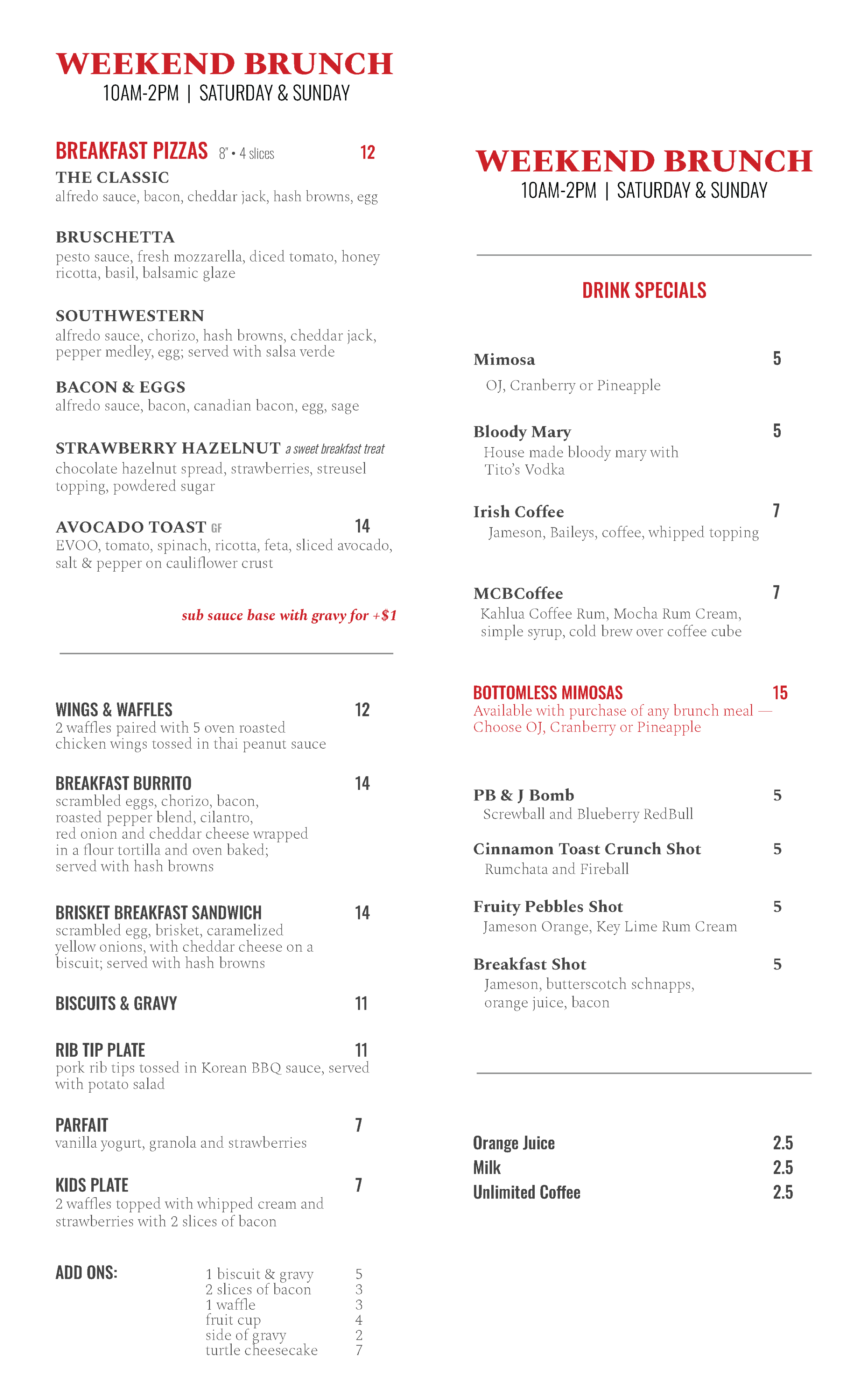 Lee's Summit Brunch — Martin City Brewing Company