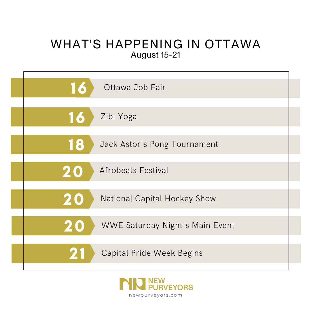 What’s happening in Ottawa? August 15-21 — New Purveyors - Ottawa Real ...