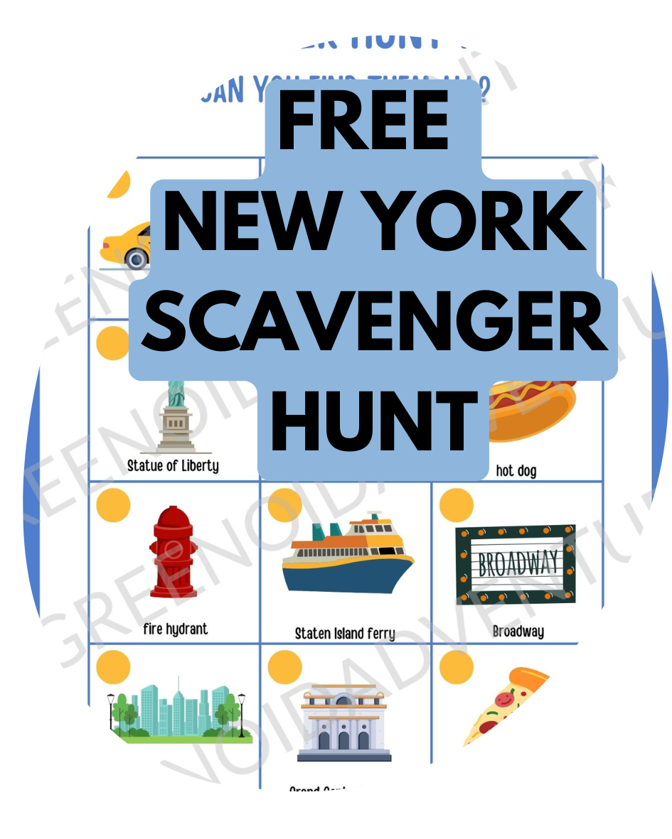 FREE NEW YORK SCAVENGER HUNT PRINTABLE — Greenoid Adventure