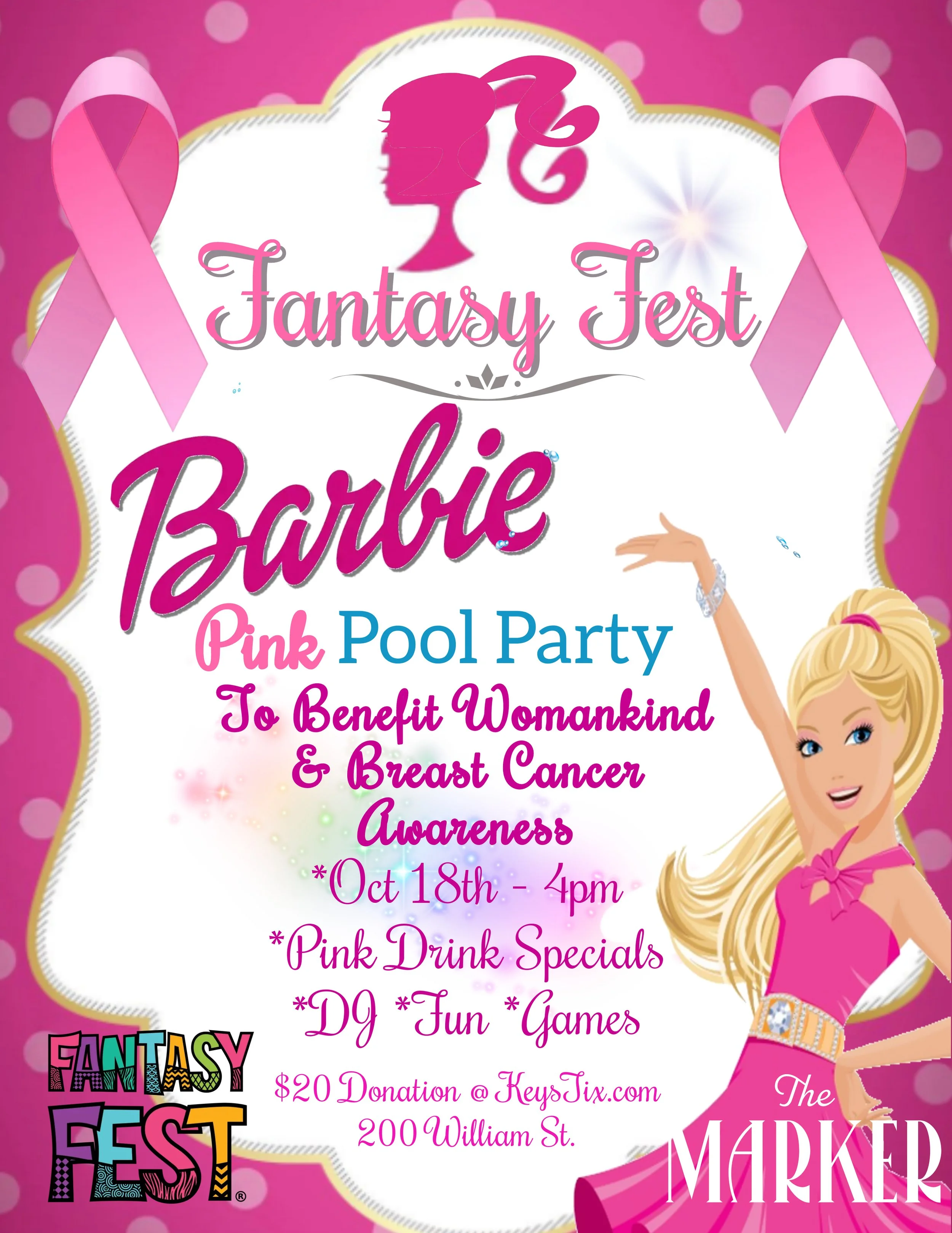 Barbie's Pink Pool Party for Breast Cancer Awareness — KeysTix.com