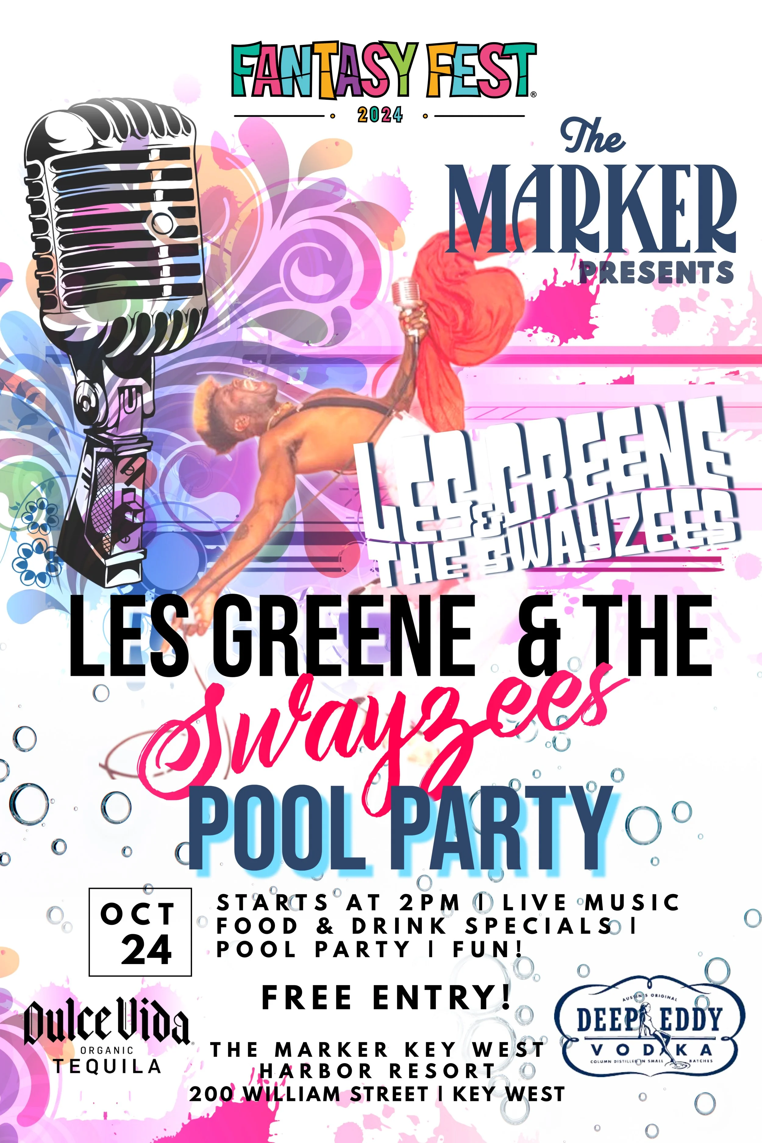 Les Greene & the Swayzees Pool Party — KeysTix.com