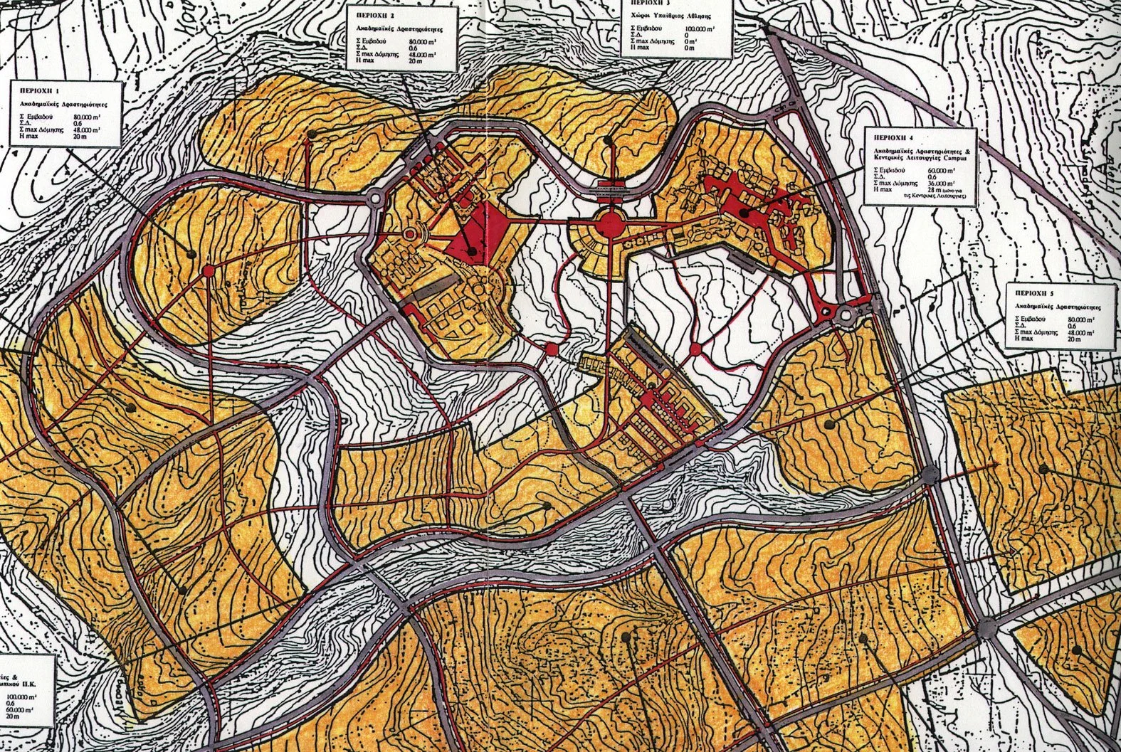 TUC, Chania, Greece: master plan of the Akrotiri University campus in ...