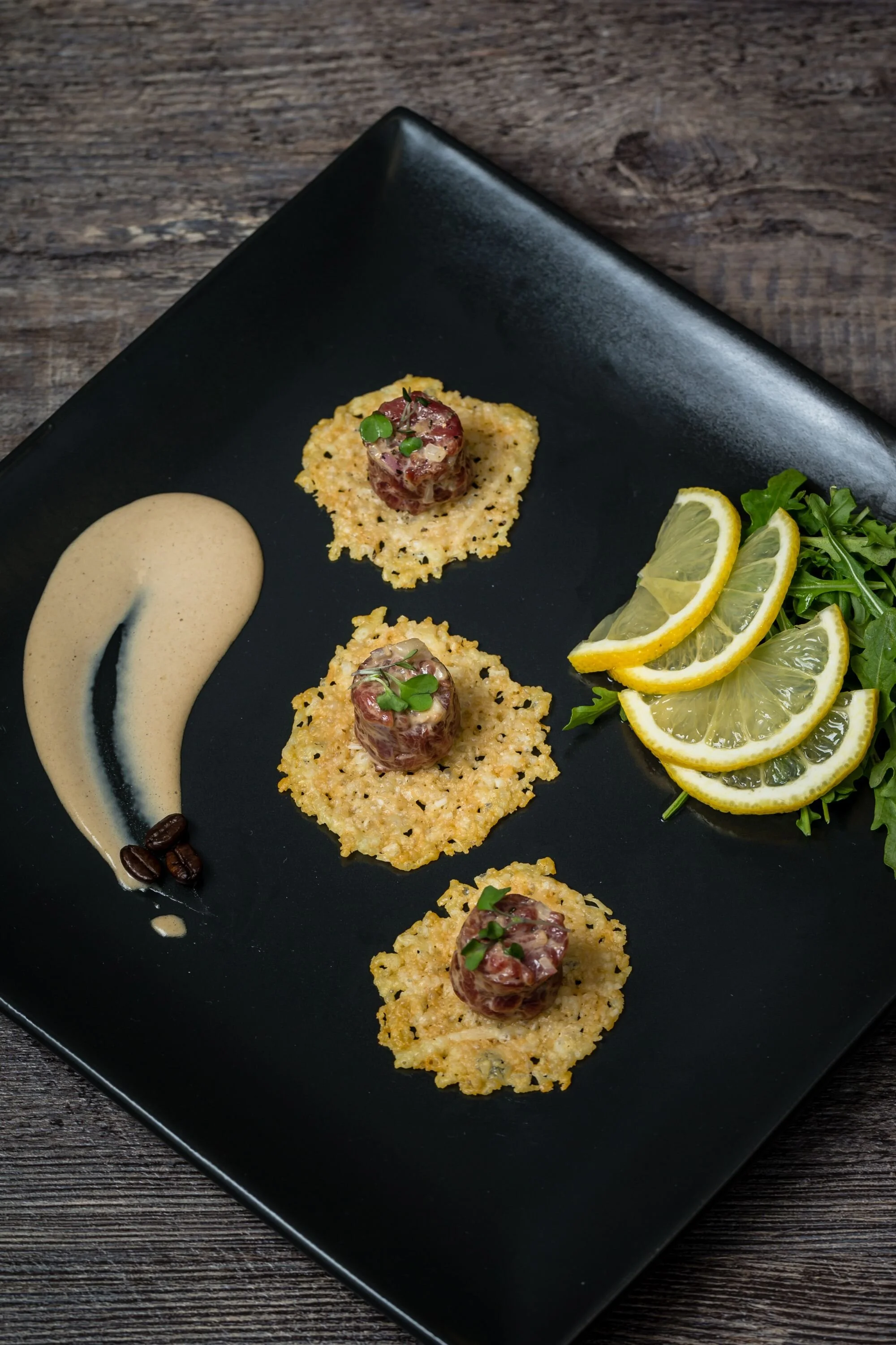 Venison Meat Tartare with wild game deer, elk, or moose. This is ...