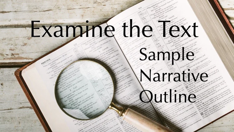 Sample Outline of a Narrative Text — Preaching Prof