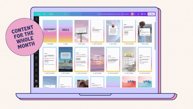 How We Batch Create a Month of Content Using Our Canva Templates — Your ...