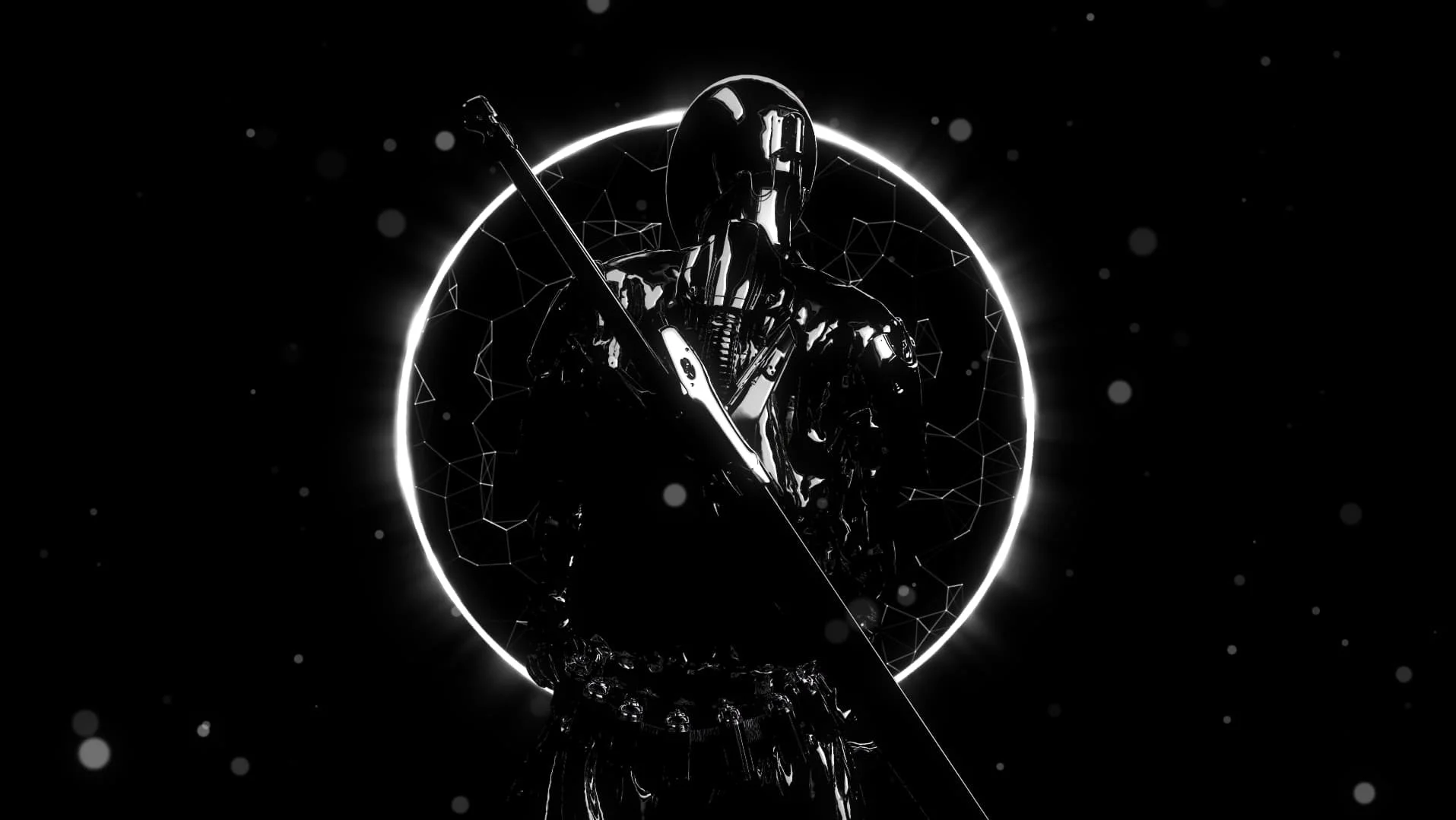Monochrome Cyborg Beat - Cyberpunk Energy Wallpaper — Wallpaper Engine ...